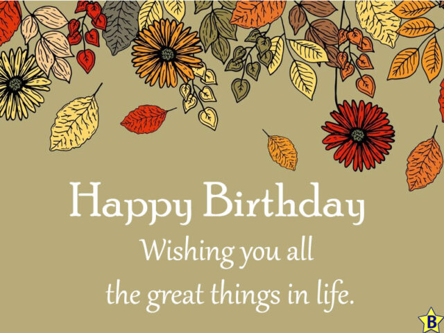 Happy Birthday Fall Flowers Images